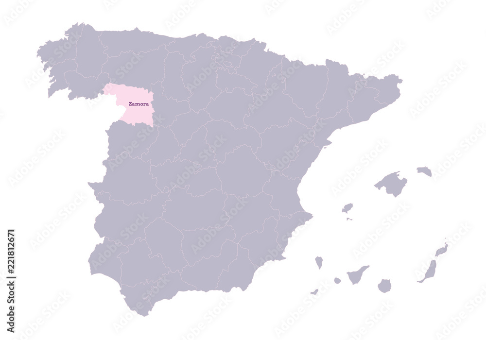 Zamora Spain Map