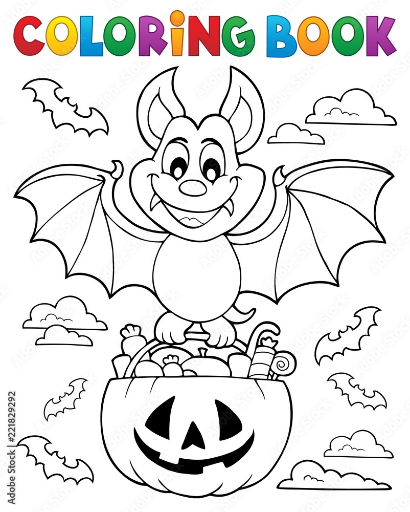 Halloween Coloring Bat