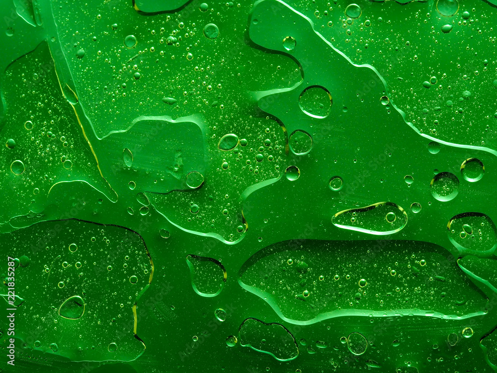 Bright green abstract background looks 3d. Strange texture with bubbles ...