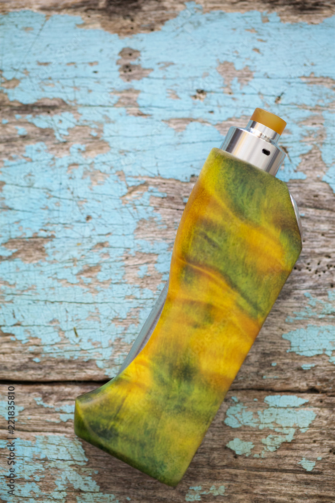 high end yellow green stabilized poplar burl wood box mods with ...