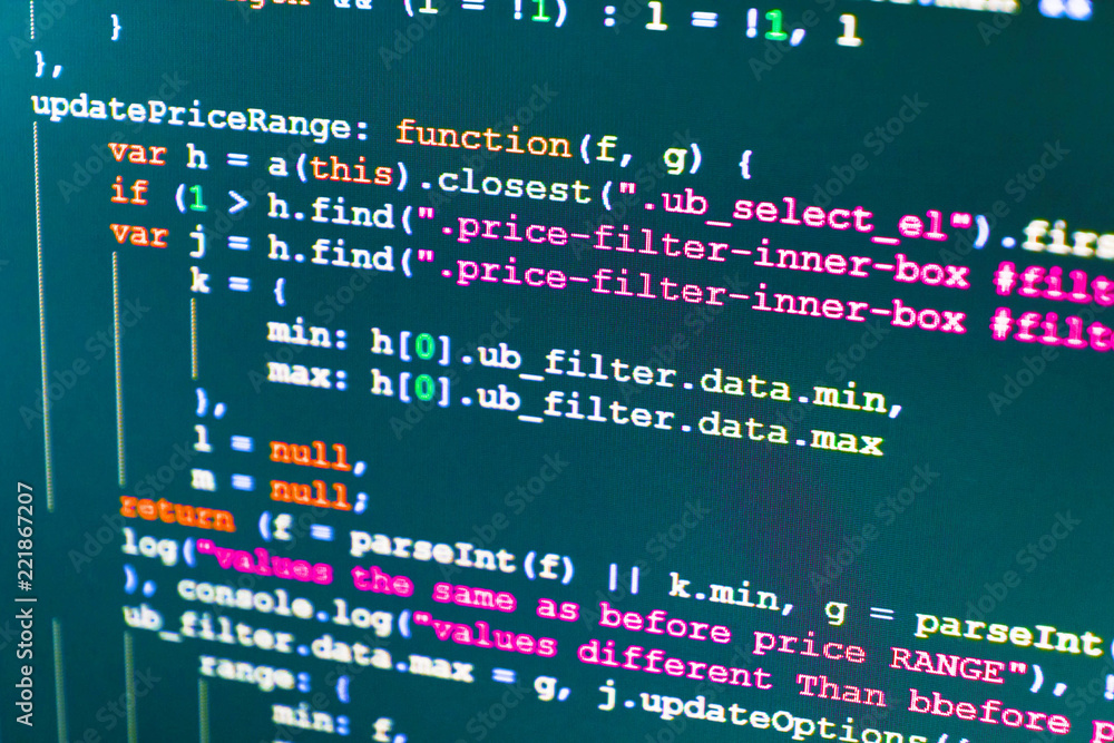 Computer science lesson. PHP data source file. CSS, JavaScript and HTML ...