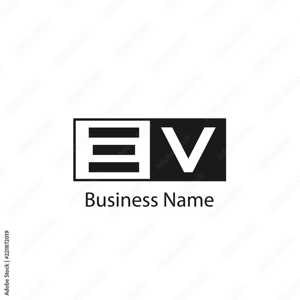 Initial Letter EV Logo Template Design Stock Vector | Adobe Stock