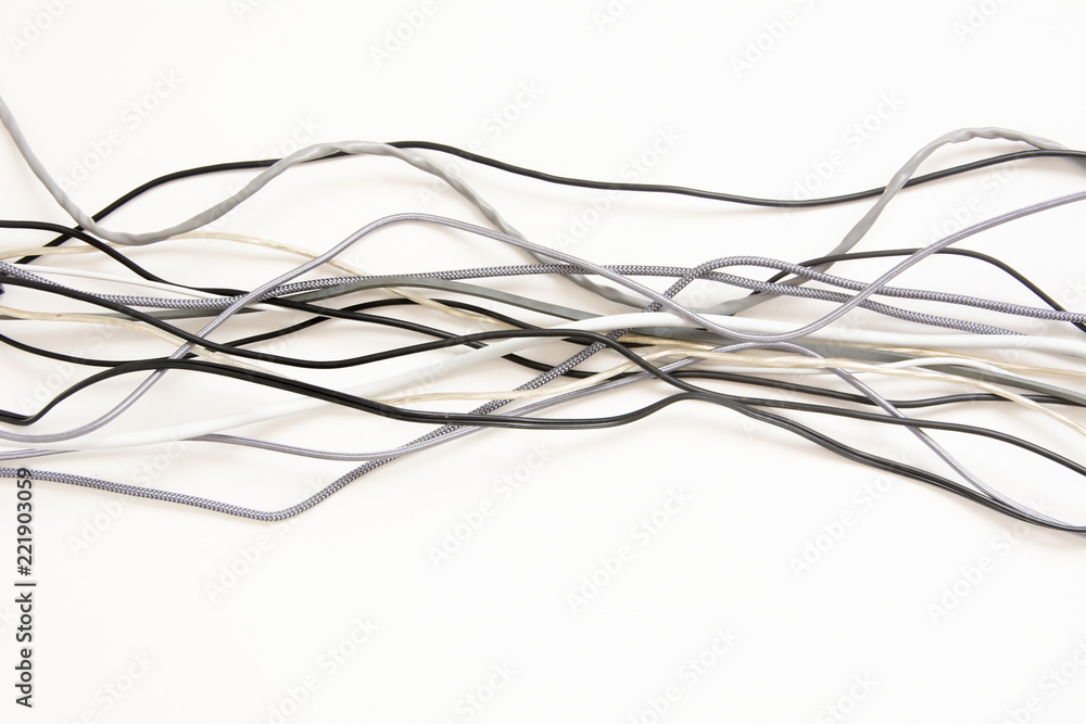 different types of cords across the image Stock Photo | Adobe Stock