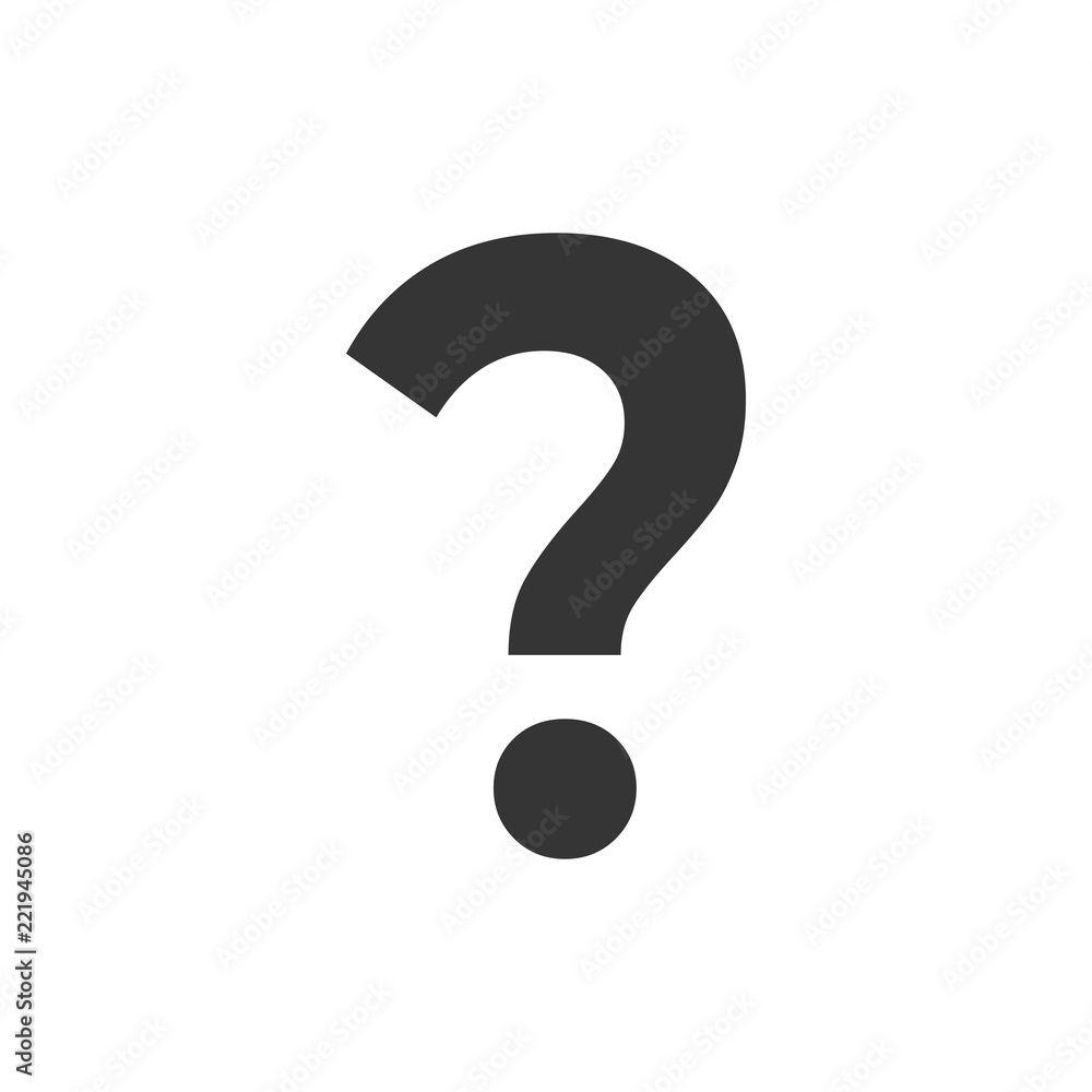 Question mark vector icon, ask symbol. FAQ and help pictogram, flat ...