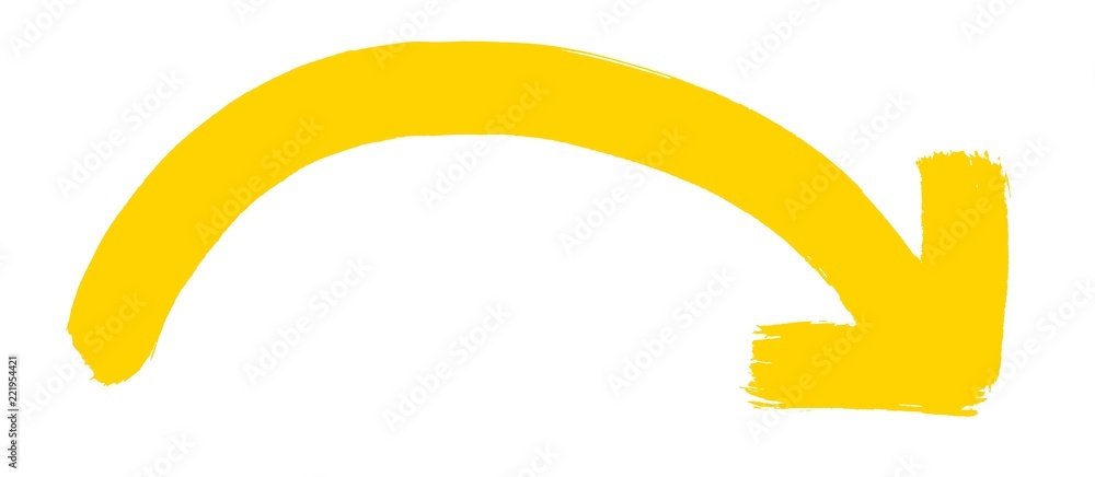 Handgemalter oranger Pfeil Stock-Illustration | Adobe Stock