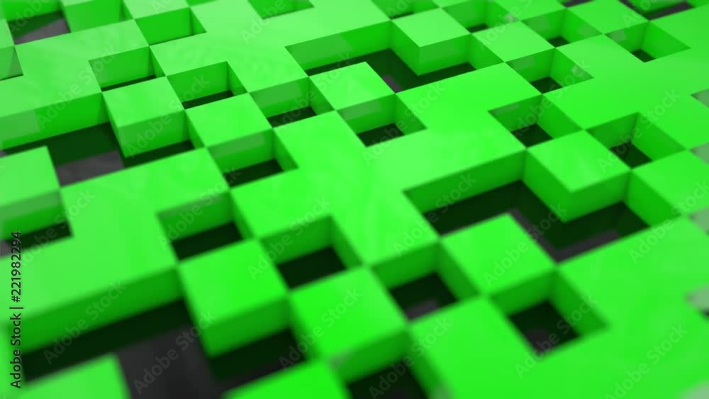 Pixel blocks background game screen 3d plastic digital display voxel ...
