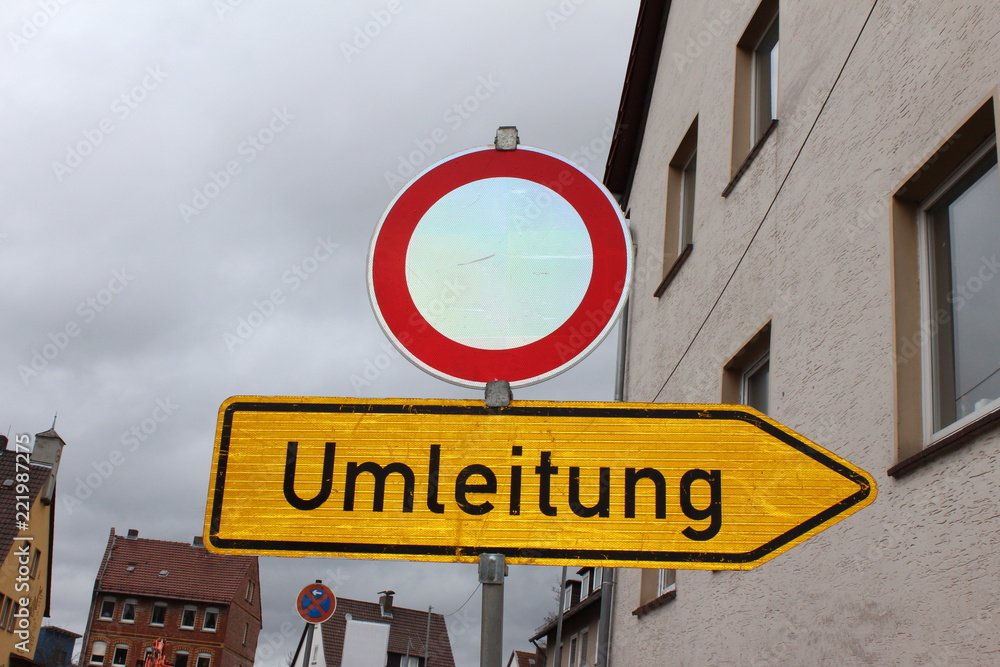 Detour Sign - Kassel - Germany Stock-Foto | Adobe Stock