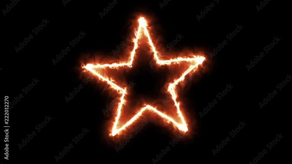 4k Burning Star Spinning Background Loop/ Animation of a burning star ...