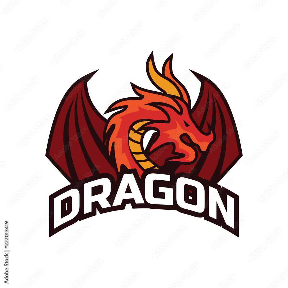 dragon logo for your business, vector illustration Stock Vector | Adobe ...
