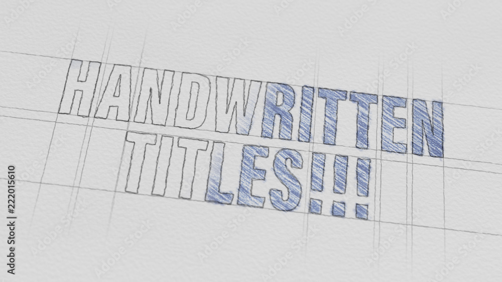 Handwritten Titles Stock Template | Adobe Stock
