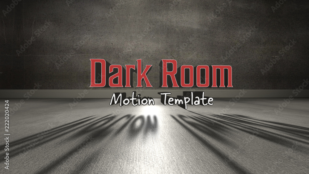 Dark Room Title Stock Template | Adobe Stock
