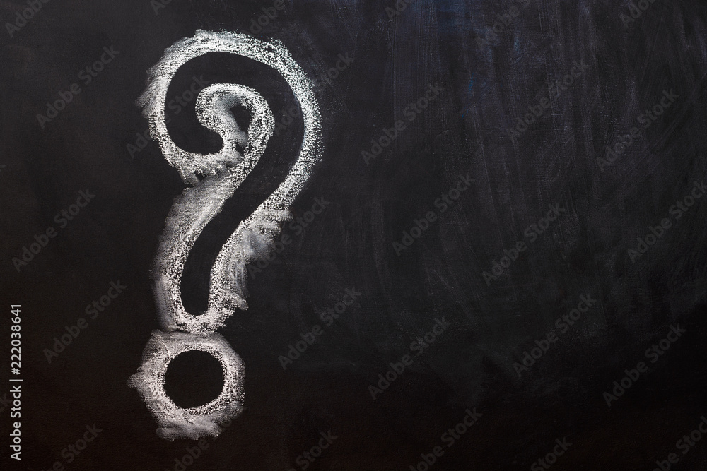 hand drawing question mark on blackboard Stock Photo | Adobe Stock