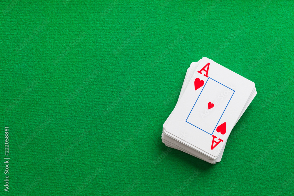 Deck of Cards on Card Table Stock Photo | Adobe Stock