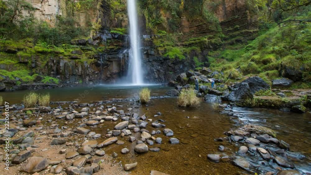 Scenic footage of the amazing Lone Creek falls outside the town of ...