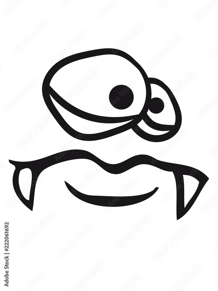 gesicht kopf monster lustig böse gefährlich clipart comic cartoon Stock ...