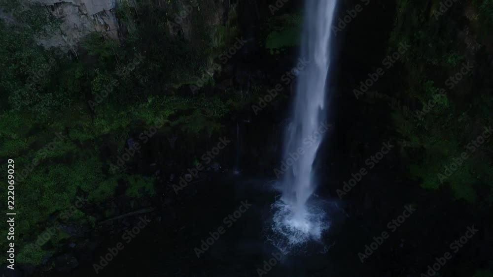 Aerial views of the famous Lone Creek Falls outside the town of Sabie ...
