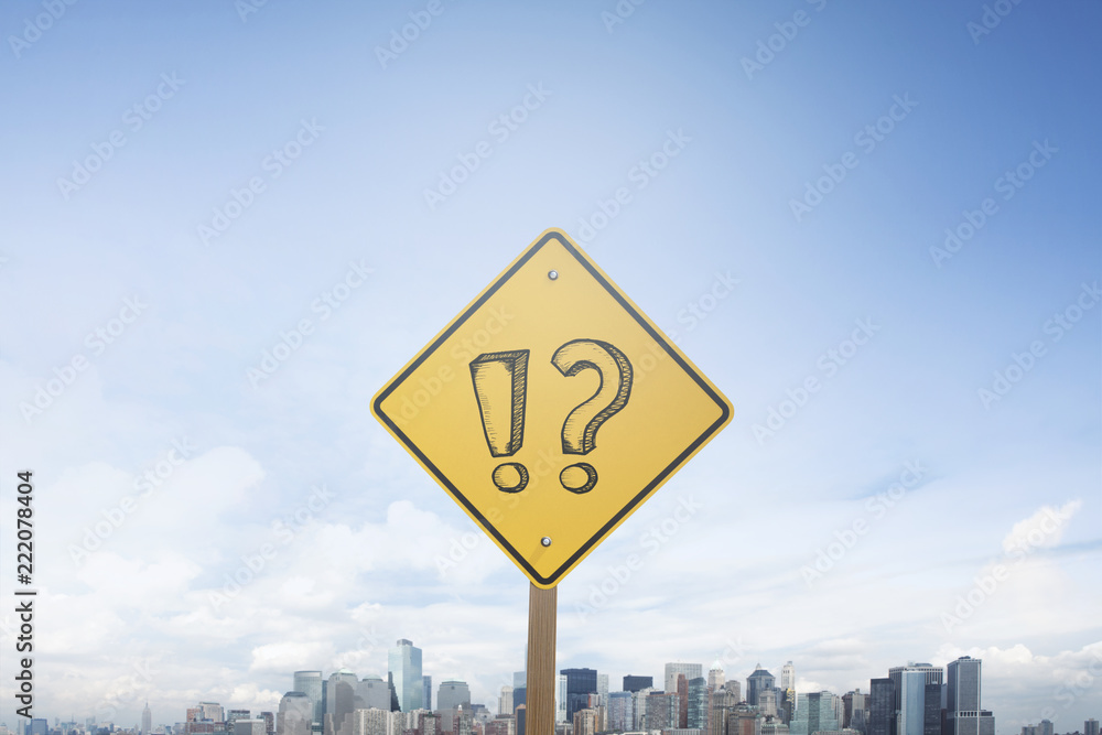 Traffic sign concept question mark Stock Photo | Adobe Stock
