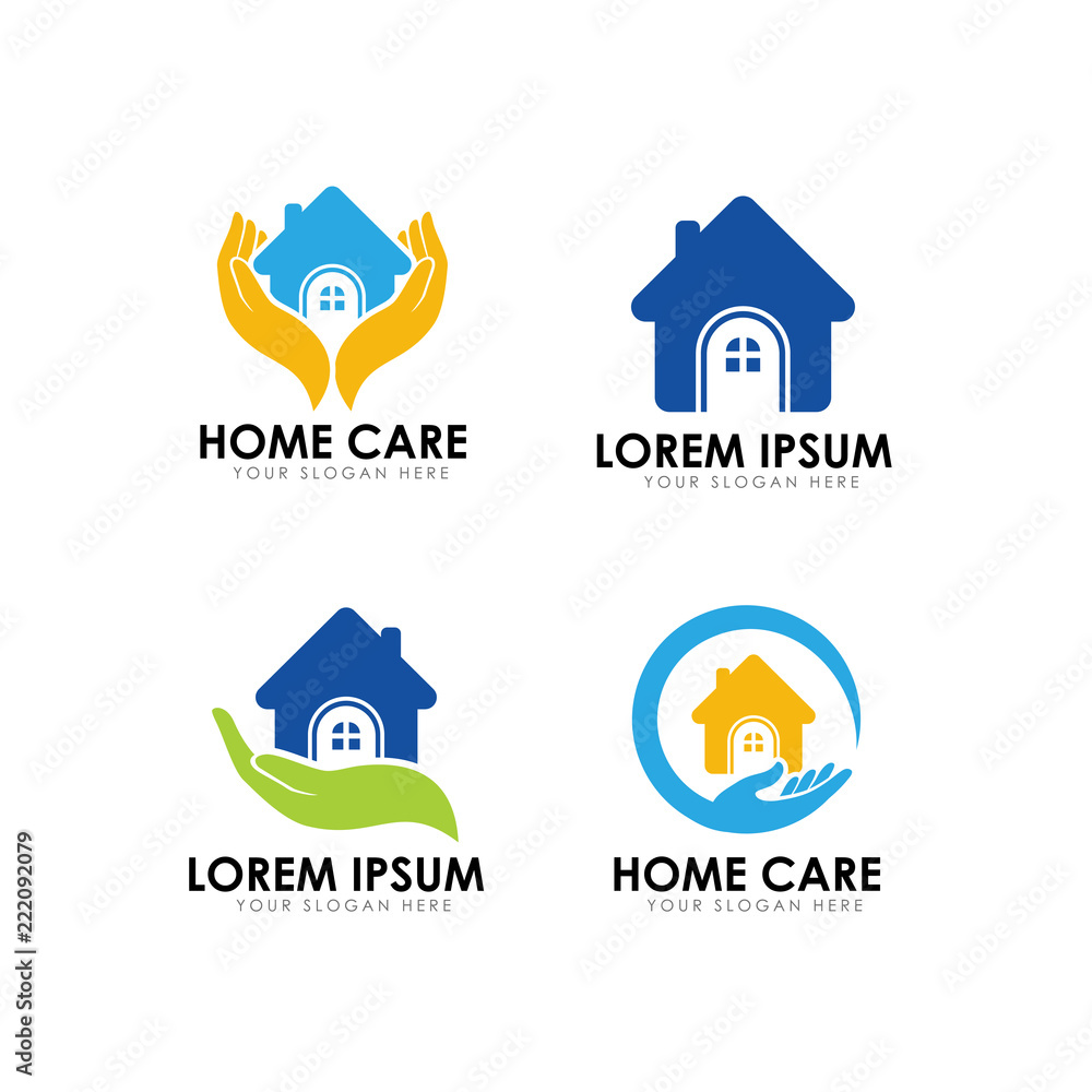 home care logo design template Stock Vector | Adobe Stock