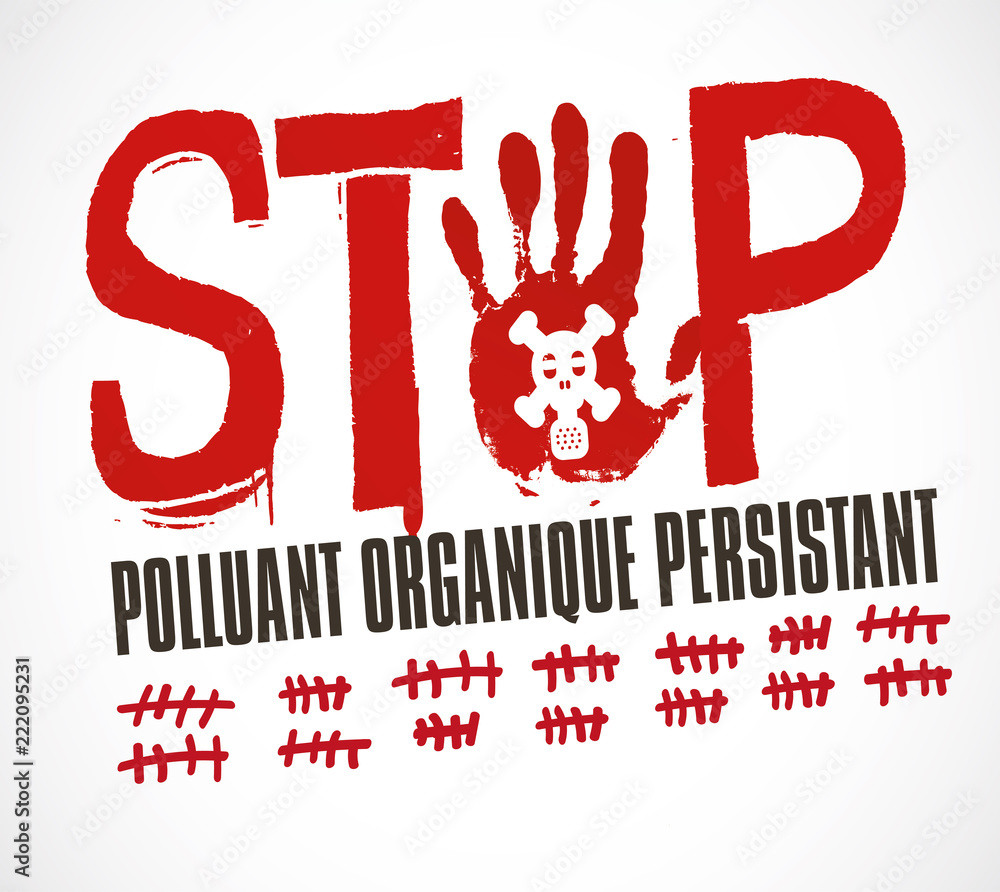 stop aux polluants organique persistants - POP Stock Vector | Adobe Stock