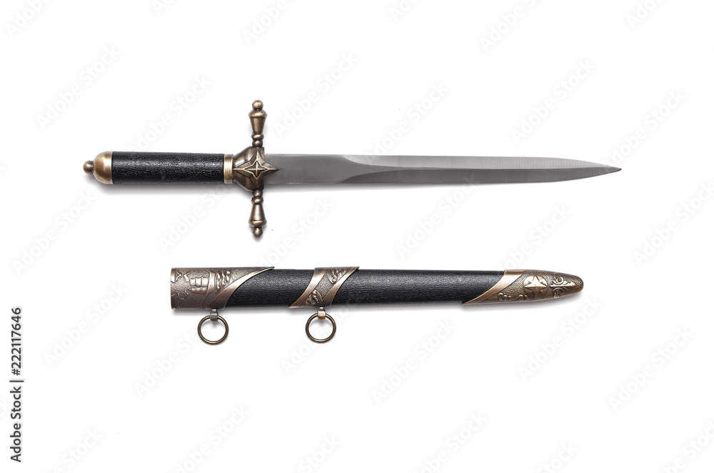 Dagger blade isolated on the white background. Stock Photo | Adobe Stock