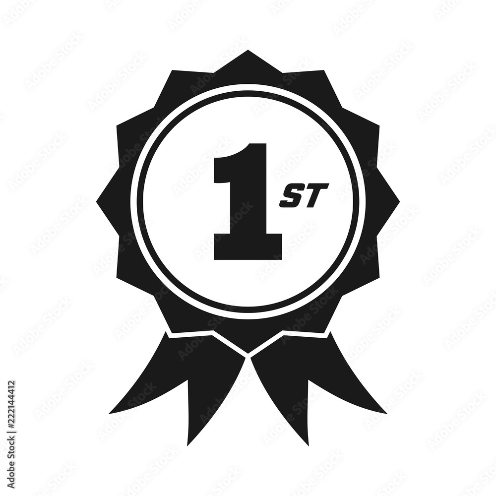 1st champion badge for success in competition Stock Vector | Adobe Stock