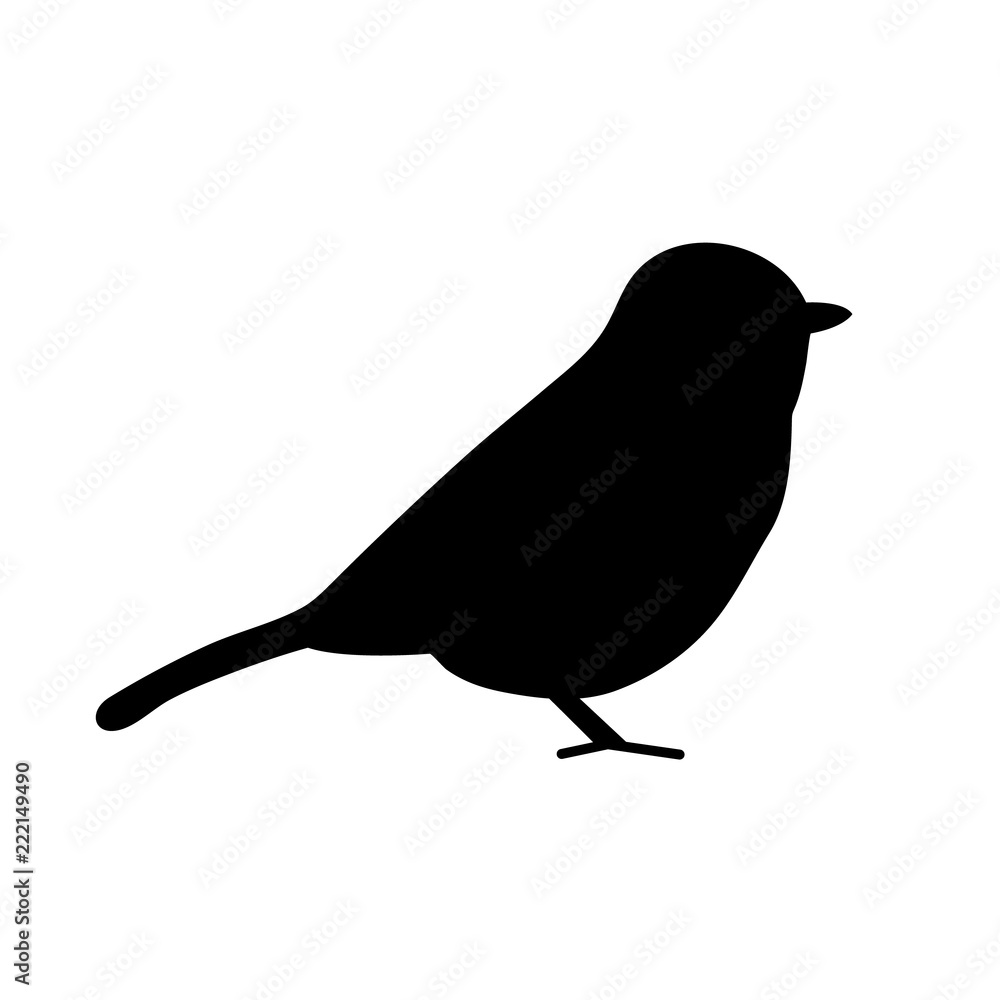 Bird icon, silhouette, logo on white background Stock Vector | Adobe Stock