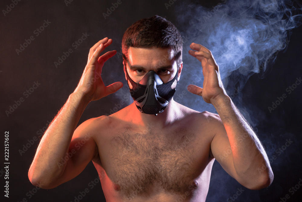 Athlete runner for long distances in a professional running mask ...
