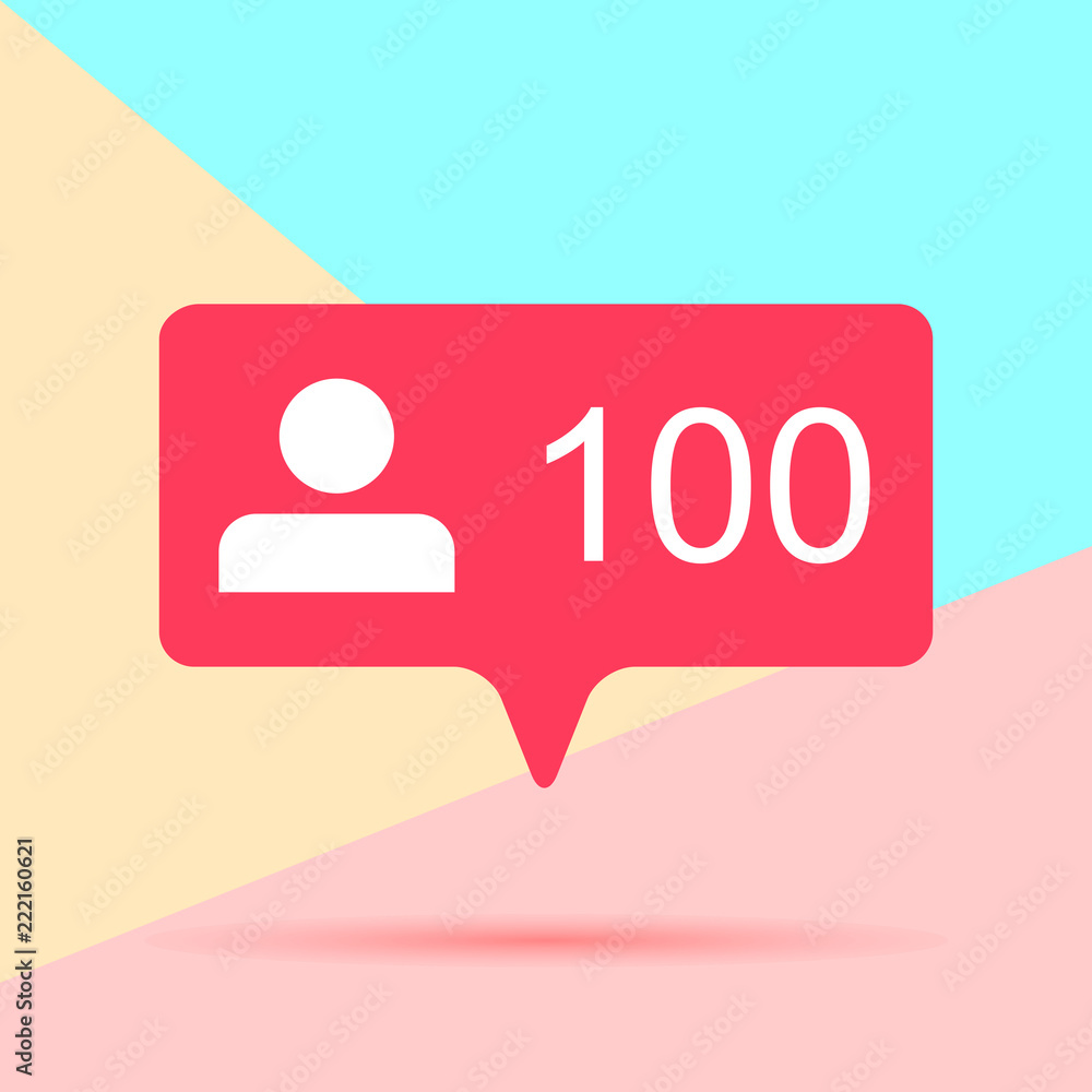 illustration of flat minimalism pastel colored one hundred like ...