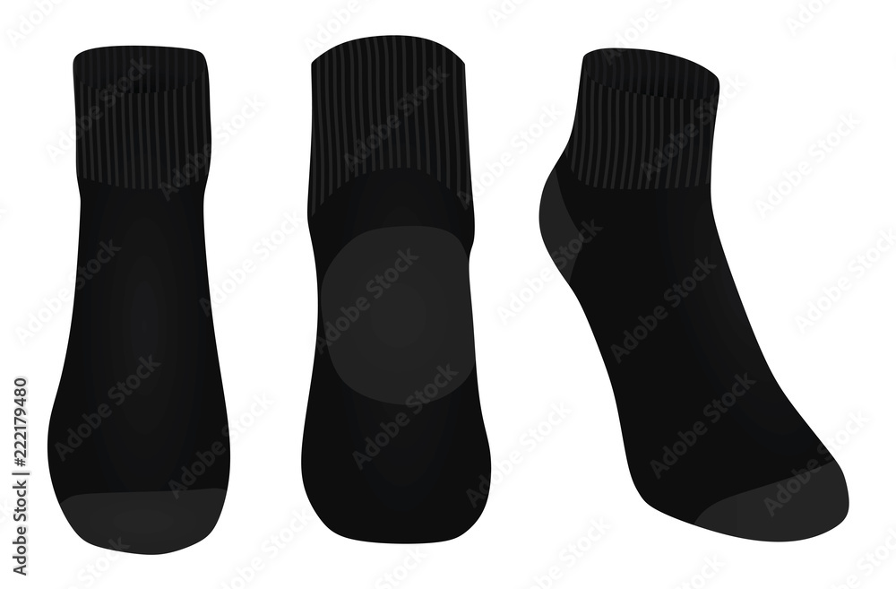 Black socks. vector illustration Stock Vector | Adobe Stock