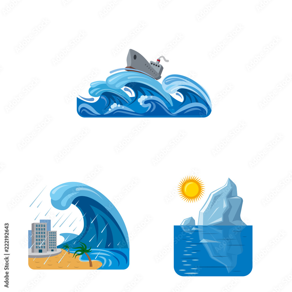 Vector design of natural and disaster icon. Collection of natural and ...