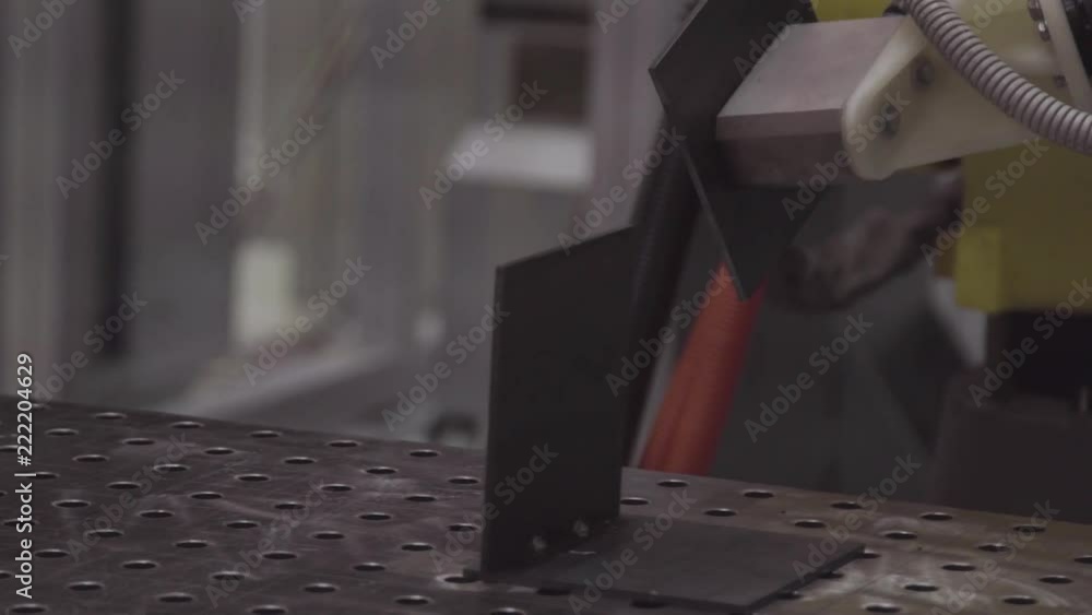 Robotic hand machine tool at industrial manufacture factory. Robotic ...