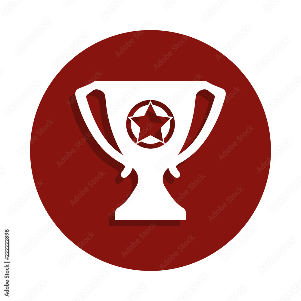 victorious cup icon in badge style. One of Fight collection icon can be ...