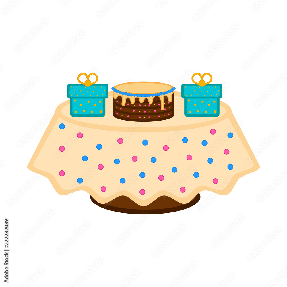 Cake On The Table Clipart