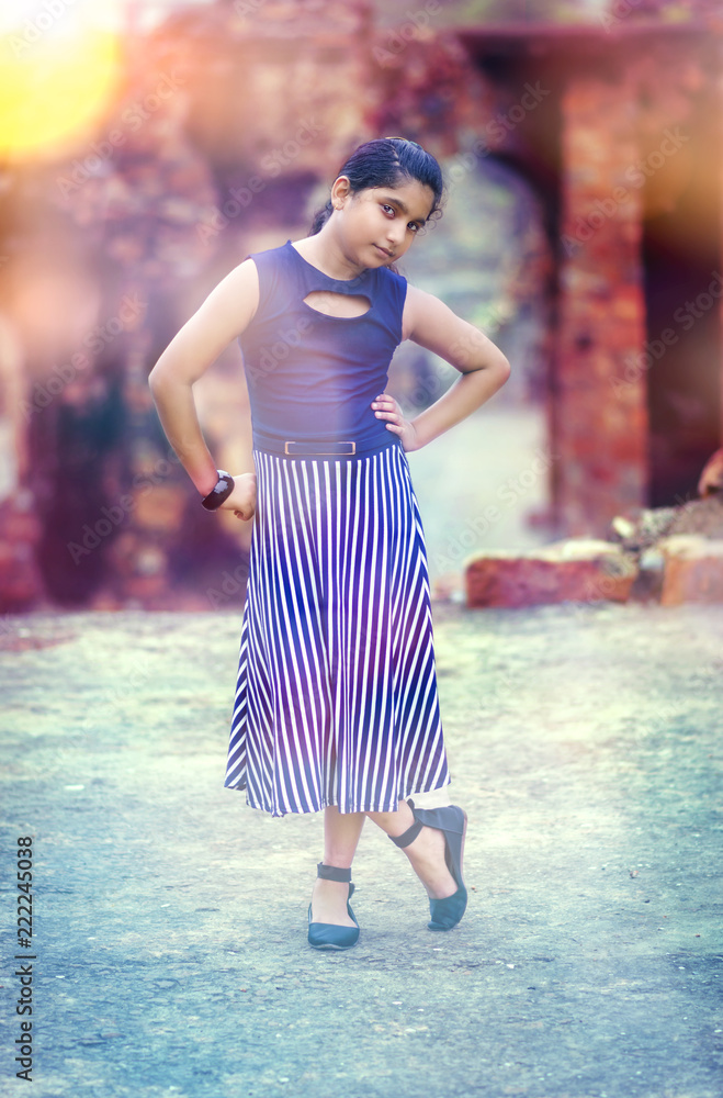 Standing Fashion Model