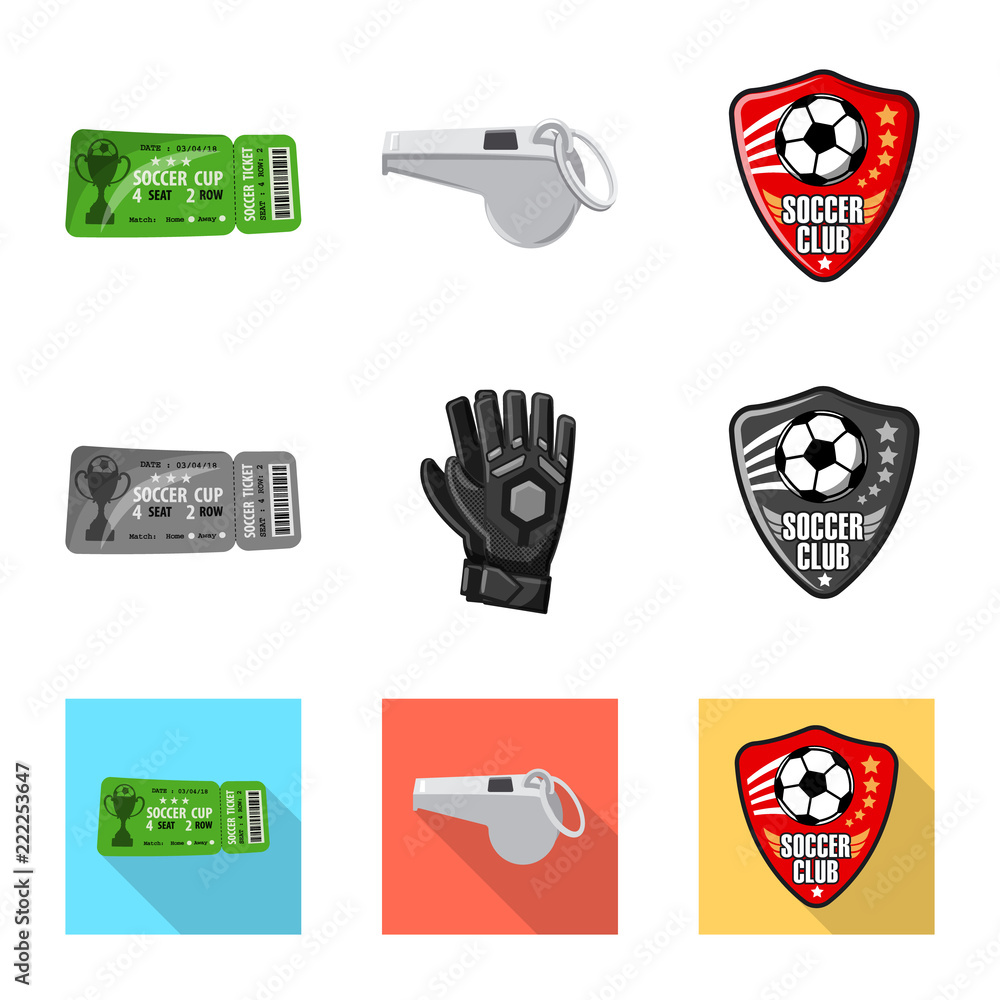 Vector illustration of soccer and gear logo. Collection of soccer and ...
