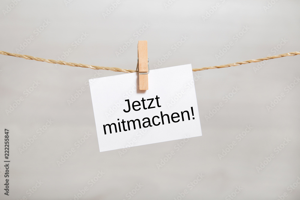 Jetzt mitmachen! Stock Photo | Adobe Stock
