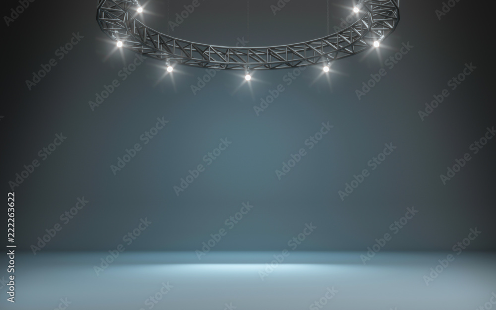Stage background with spotlight. 3d rendering Stock Illustration ...