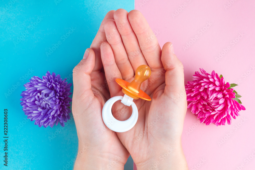 Learn the gender of the unborn child. Pregnancy concept, pregnancy ...