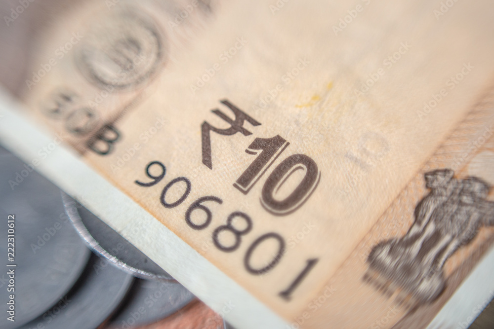10 Rupee Indian banknote Stock Photo | Adobe Stock