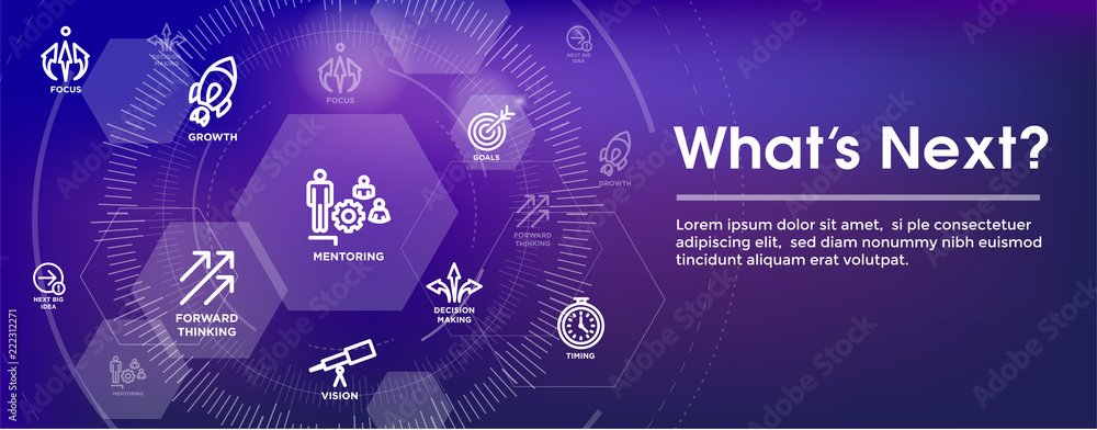 What's Next Header Web Banner showing the Next Big Idea Stock Vector ...