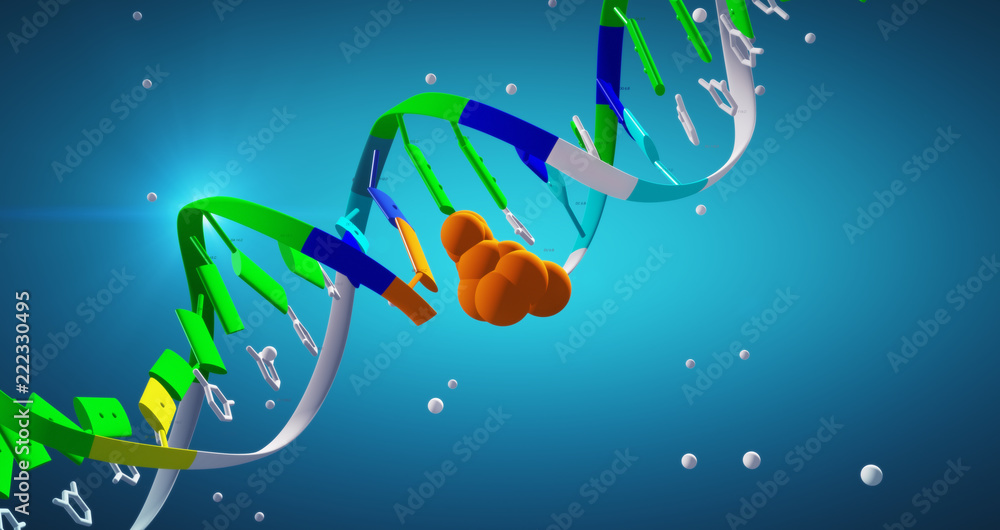 Drug In Covalent Complex With A DNA Strand Causing Mutation, Structural ...