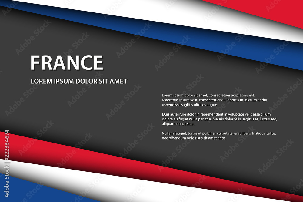 Modern background with French colors and grey free space for your text ...