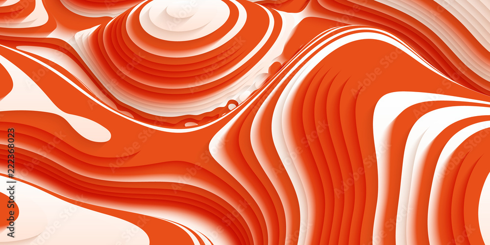 Abstract paper cut terrain. Paper sclices with soft shadow form 3d ...