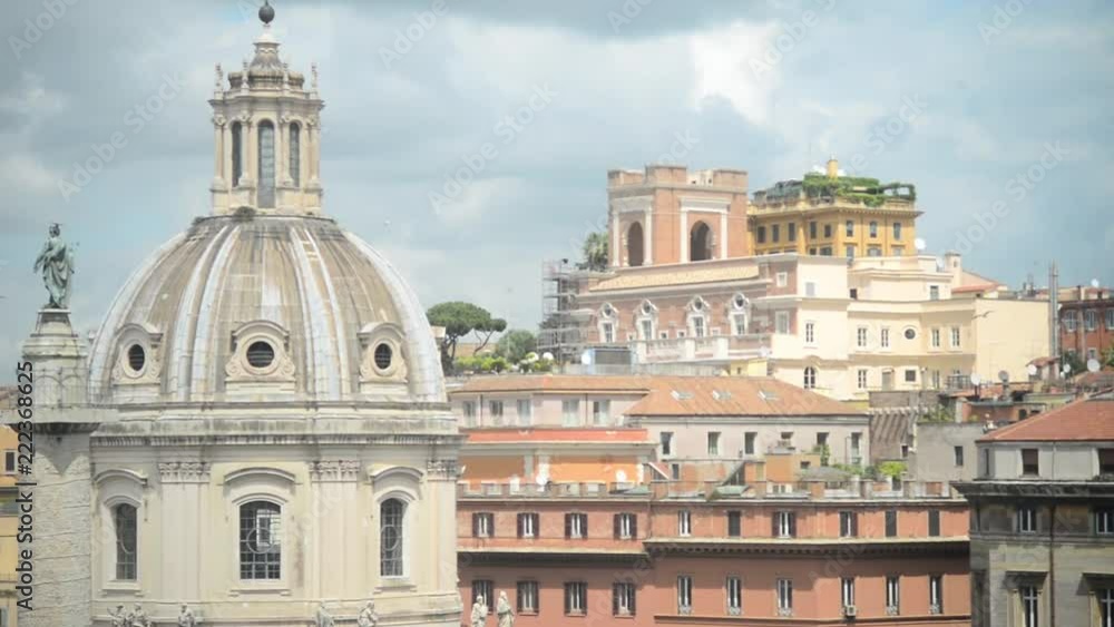 Rome Antique Site - Panorama - Forum Ancient, Coliseum, Columns Temple ...