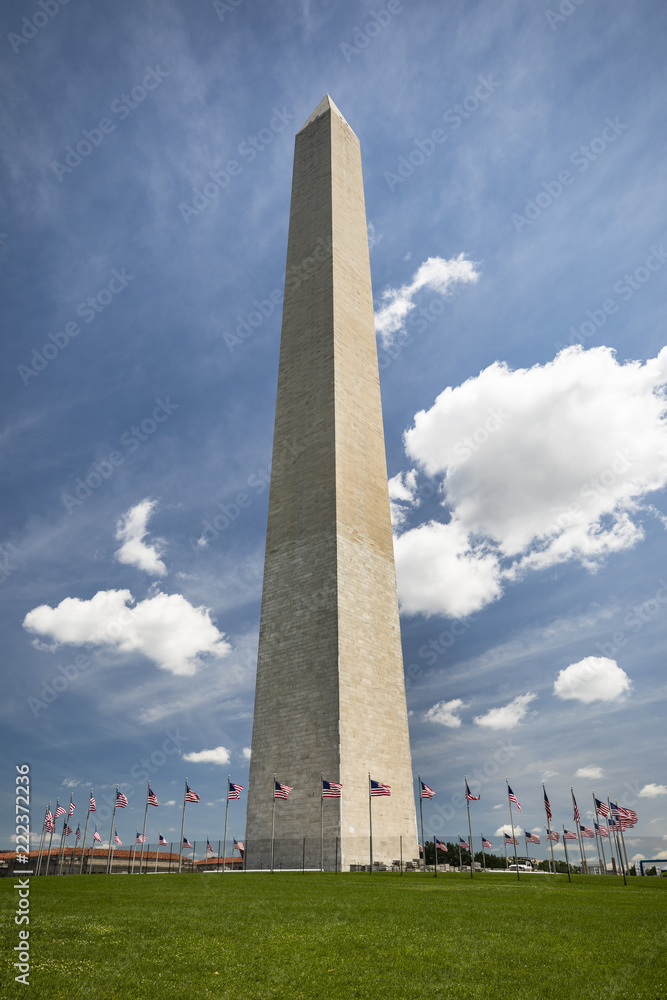 Washington DC Monument and the US Capitol Building across the ...