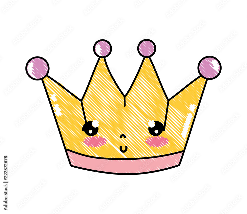grated kawaii cute metal crown accessory Stock Vector | Adobe Stock