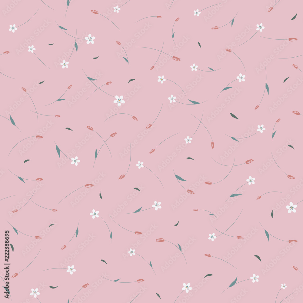 Pastel Pink Floral Pattern