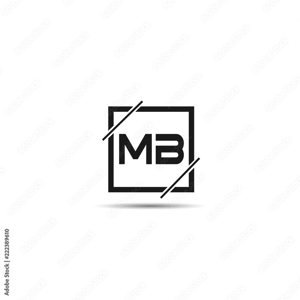 Initial Letter MB Logo Template Design Stock Vector | Adobe Stock