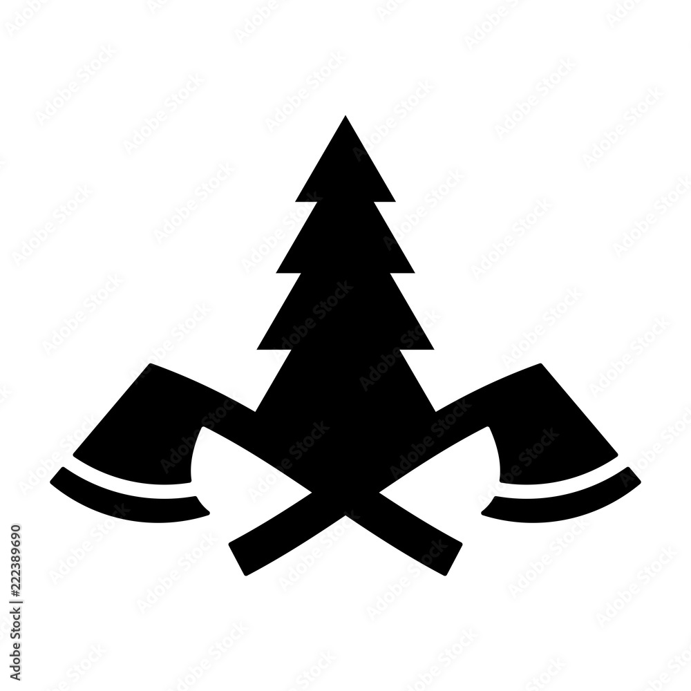 Lumberjack Logo. Timber Icon. Logging Symbol. Vector Eps 08. Stock ...