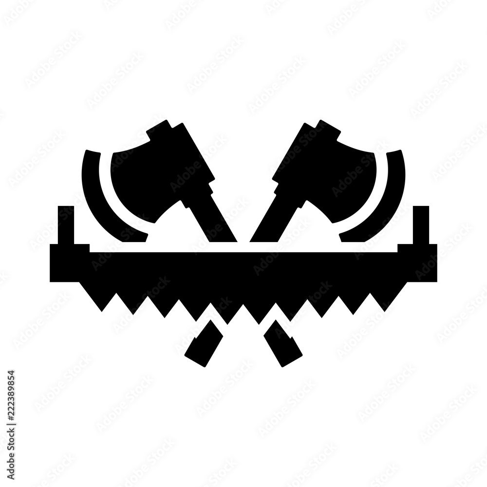 Lumberjack Logo. Timber Icon. Logging Symbol. Vector Eps 08. Stock ...